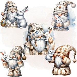 Watercolor Easter Gnome PNG Clipart Bundle (digital Download) - Etsy