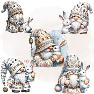 Watercolor Easter Gnome PNG Clipart Bundle (digital Download) - Etsy