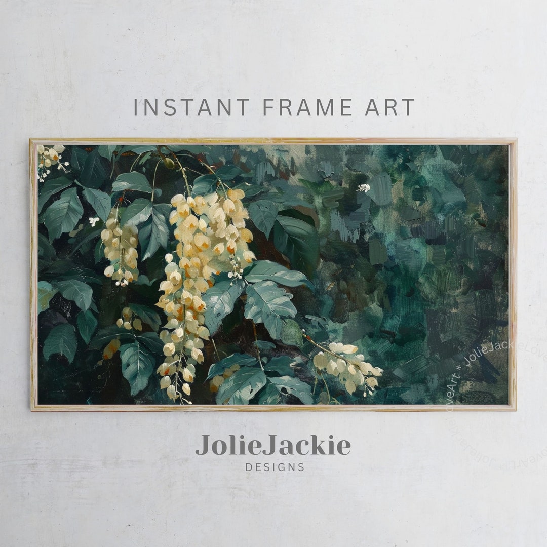 Vintage Flowers Samsung Frame TV Art, Summer Floral Painting, Abstract ...