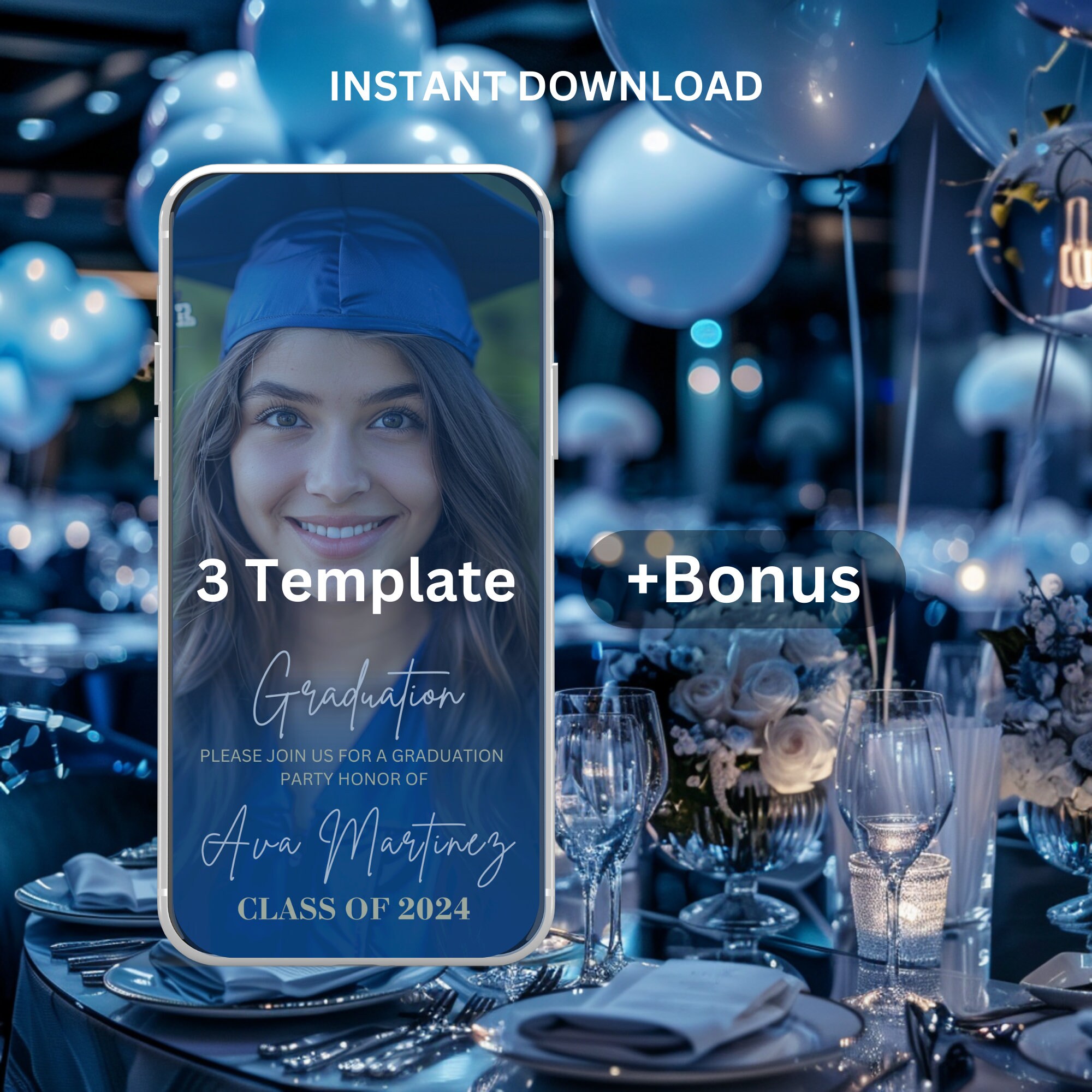 Class of 2024 Graduation Invites, Grad Announcement, High School ...