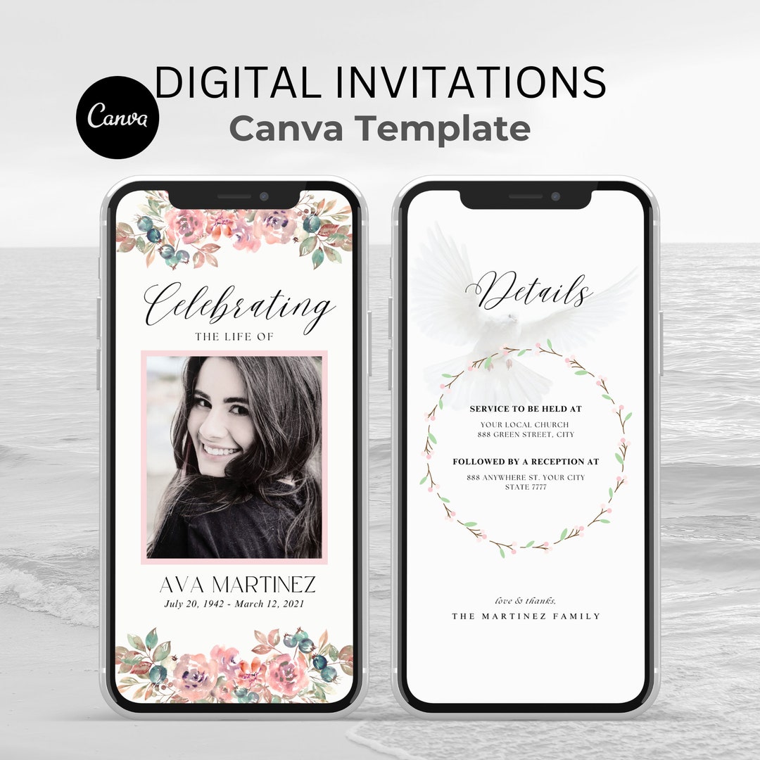 Minimalist Funeral Program Template Printable Order of Service Simple ...