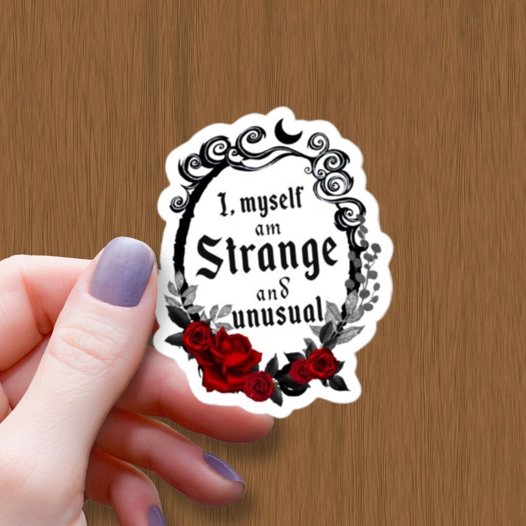 Strange and Unusual Sticker: Gothic Rose Moon, Waterproof Vinyl Decal ...