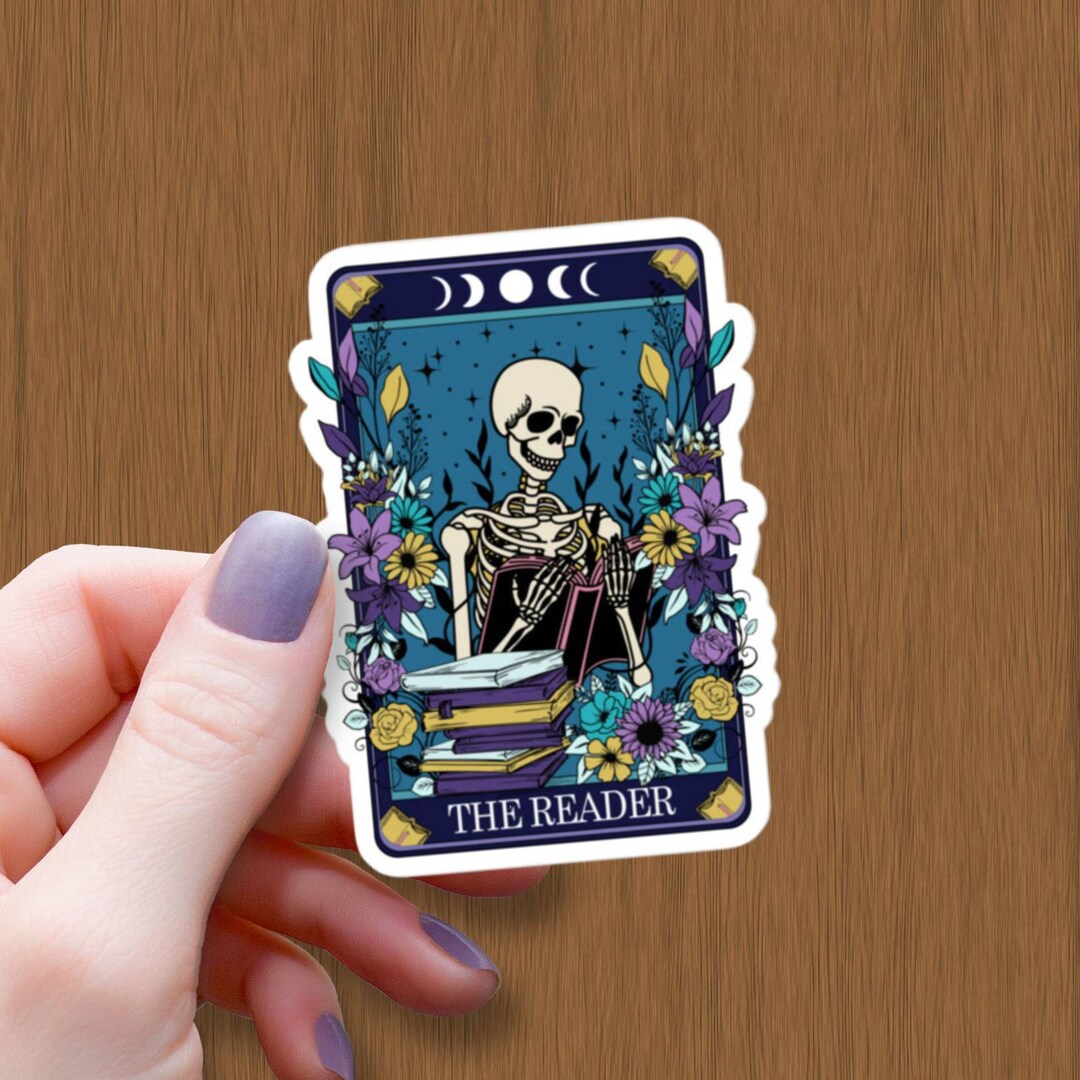 The Reader Tarot Card Waterproof Glossy Sticker, Kindle Stickers ...