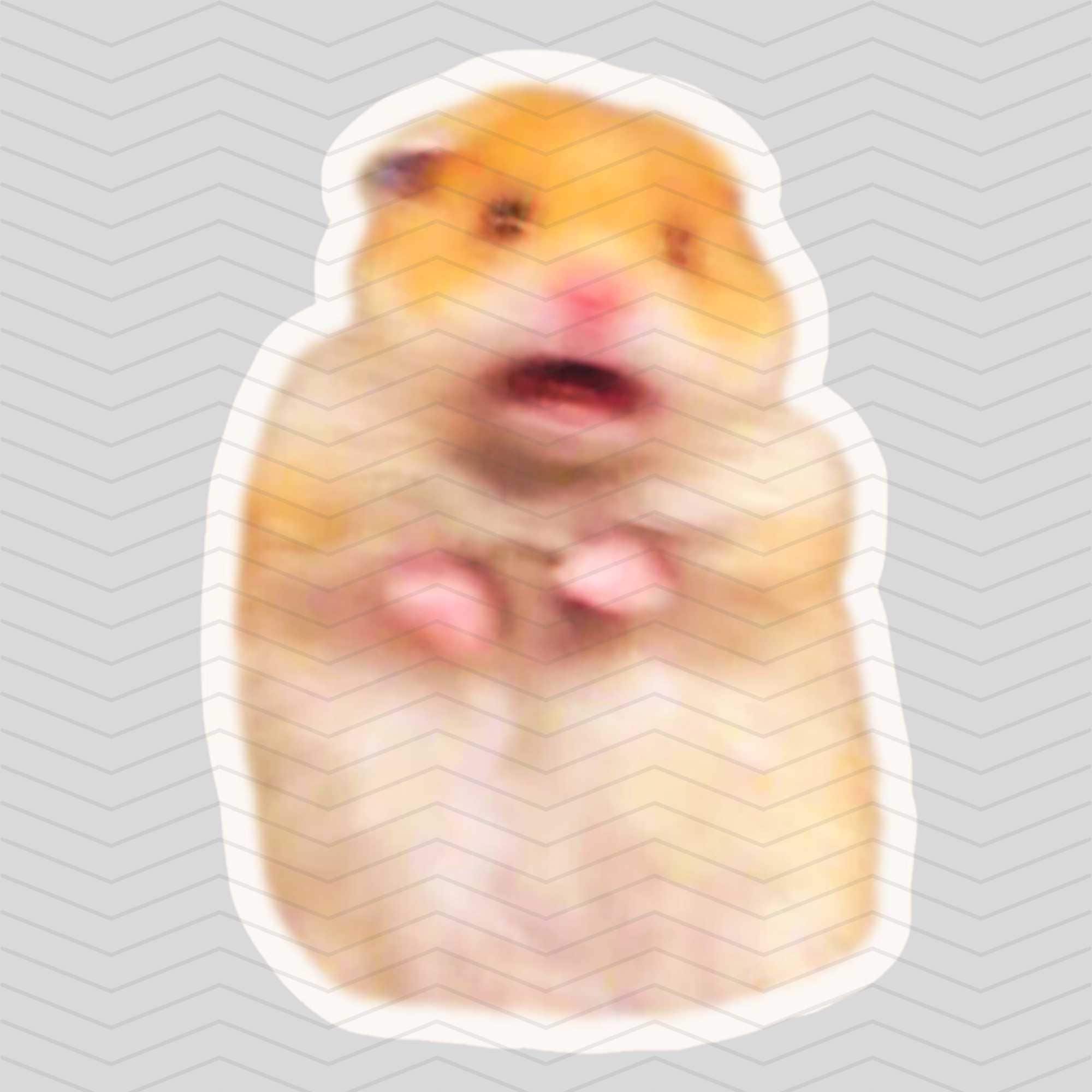 Scared Hamster Meme Sticker: Waterproof Glossy Vinyl Decal - Etsy