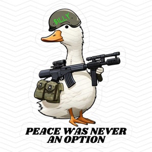 Tactical Goose Vinyl Sticker: Funny Military Duck Meme Decal - Etsy