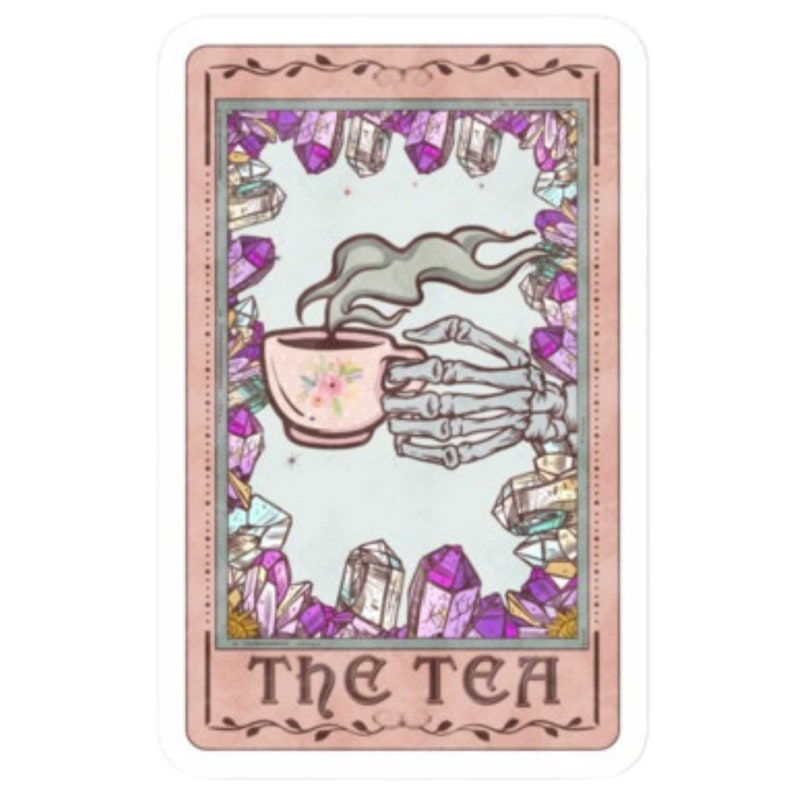 Tea Tarot Card Sticker: Waterproof Glossy Vinyl Decal - Etsy