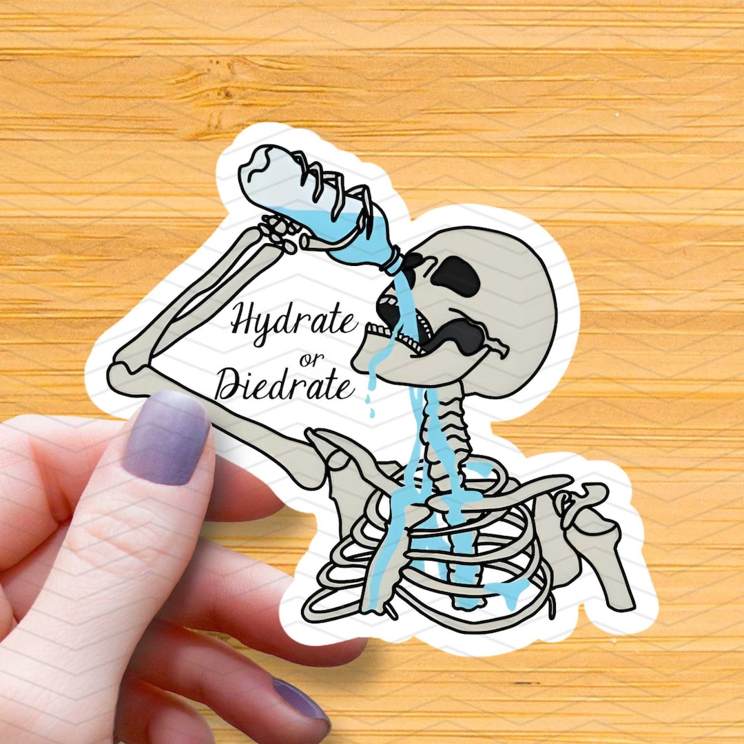 Hydrate or Diedrate Skeleton Sticker: Waterproof Glossy Decal - Etsy