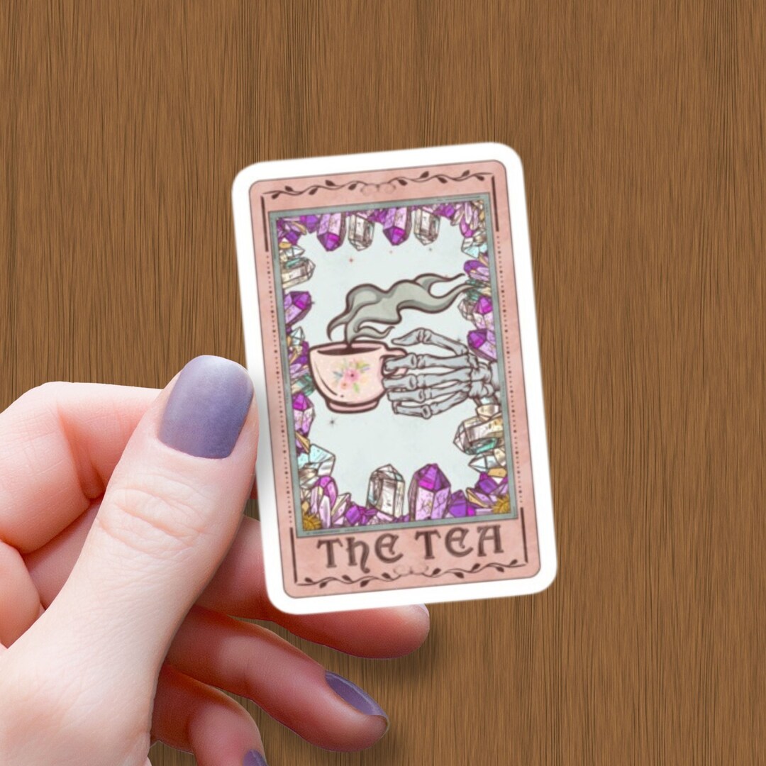 Tea Tarot Card Sticker: Waterproof Glossy Vinyl Decal - Etsy