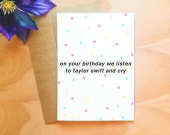 Swiftie Birthday Card - Etsy
