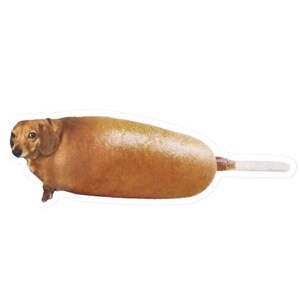 Corn Dog Waterproof Glossy Sticker, Funny Corndog Meme Sticker, Weird ...