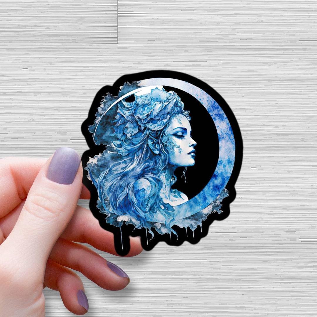 The Frozen Witch Waterproof Glossy Sticker, Iced Goddess Vinyl Sticker ...