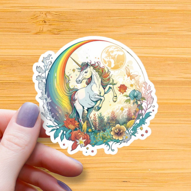 Unicorn Vinyl Sticker - Etsy