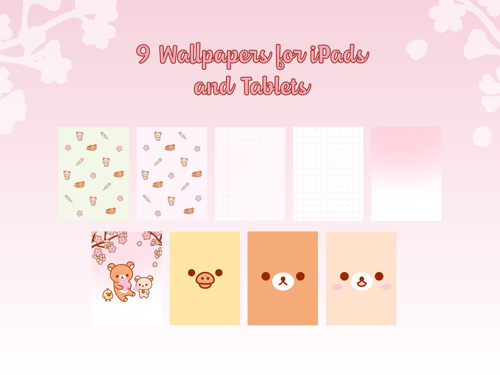 Sakura Kuma Icon Pack, Cute Icons, Pink Icon Set, Ios and Android App ...