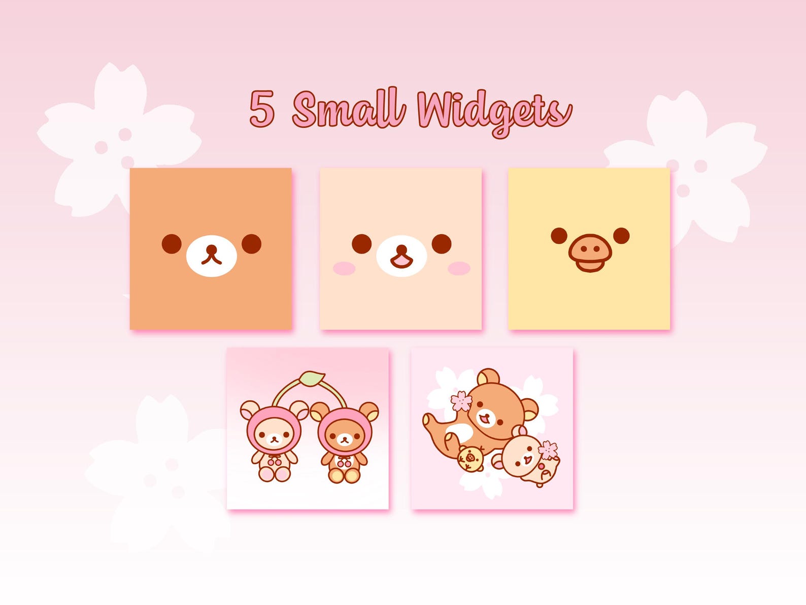 Sakura Kuma Icon Pack, Cute Icons, Pink Icon Set, Ios and Android App ...