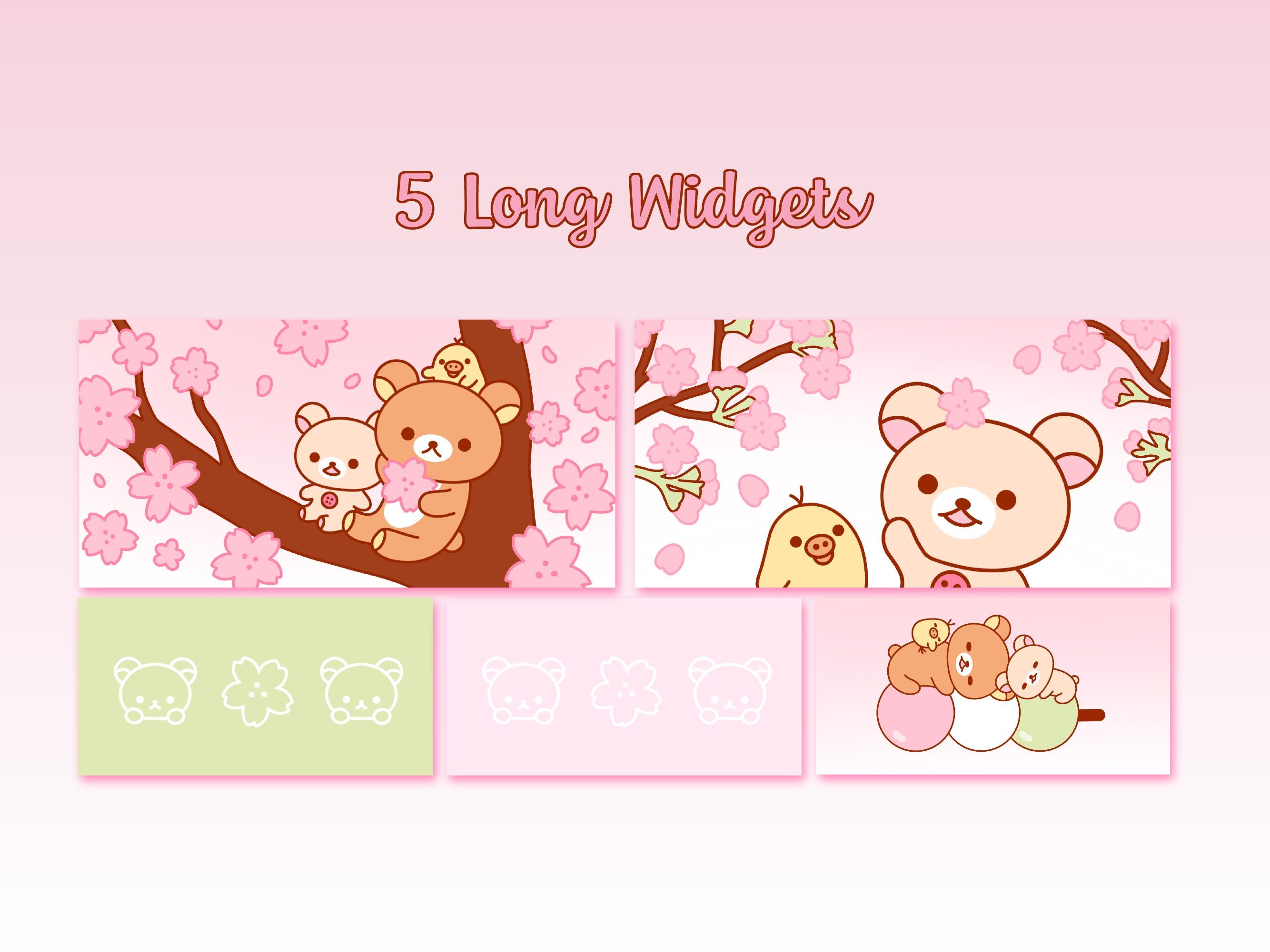 Sakura Kuma Icon Pack, Cute Icons, Pink Icon Set, Ios and Android App ...