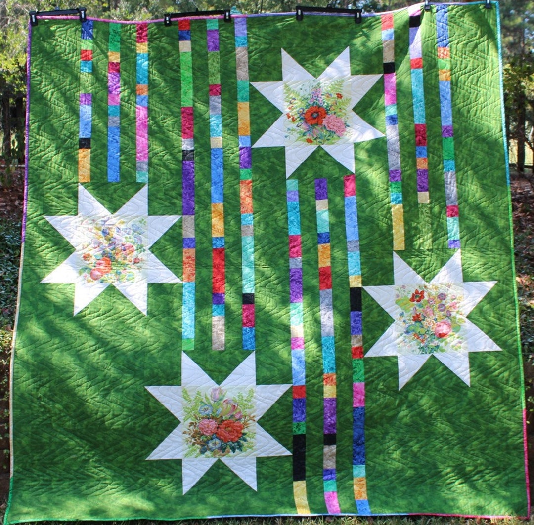 Handmade Quilt - Showering Stars - Etsy