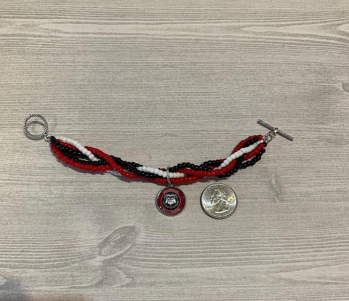 University of Georgia College Colors Bracelet - Etsy