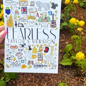 Fearless TV Art Print,swiftie Gifts,taylors Version,fearless Album,eras ...