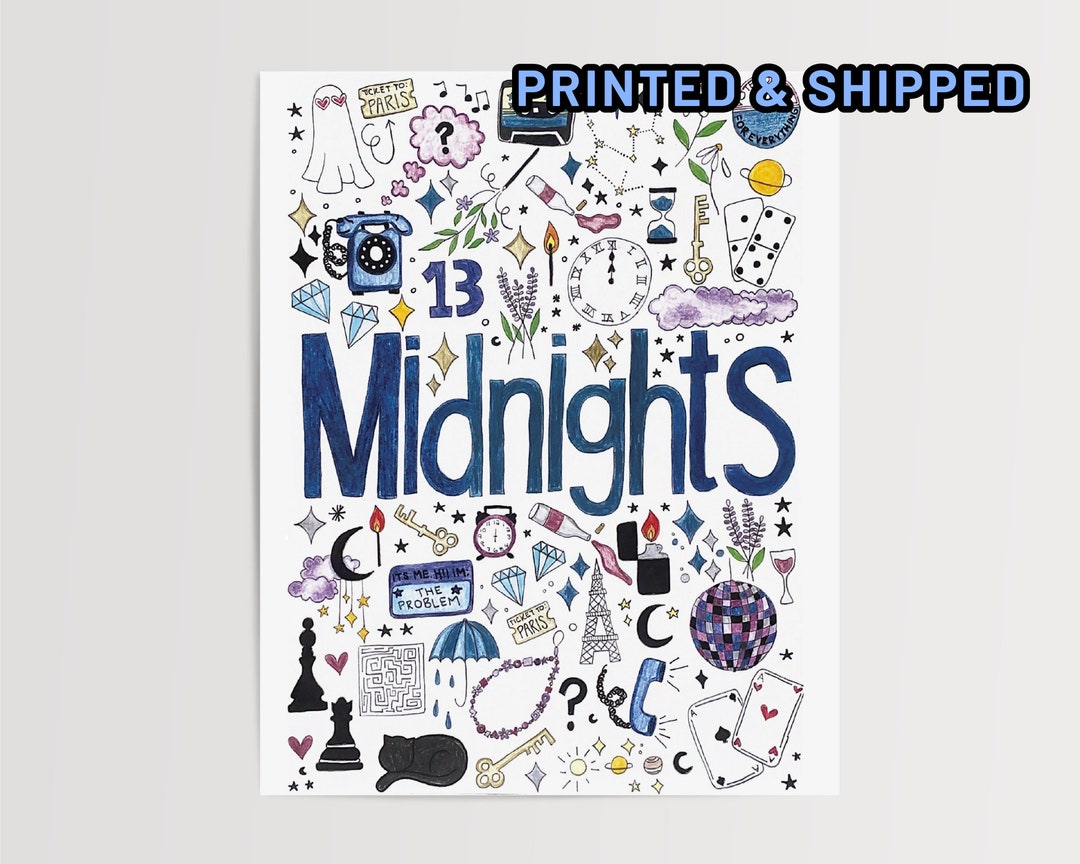 Midnights Print,swiftie Gifts,midnights Poster,handmade,eras Tour,wall ...