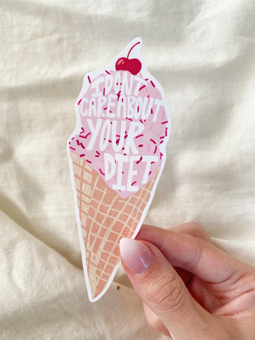 I Dont Care About Your Diet Sticker,body Positivity,anti-diet Culture,f ...