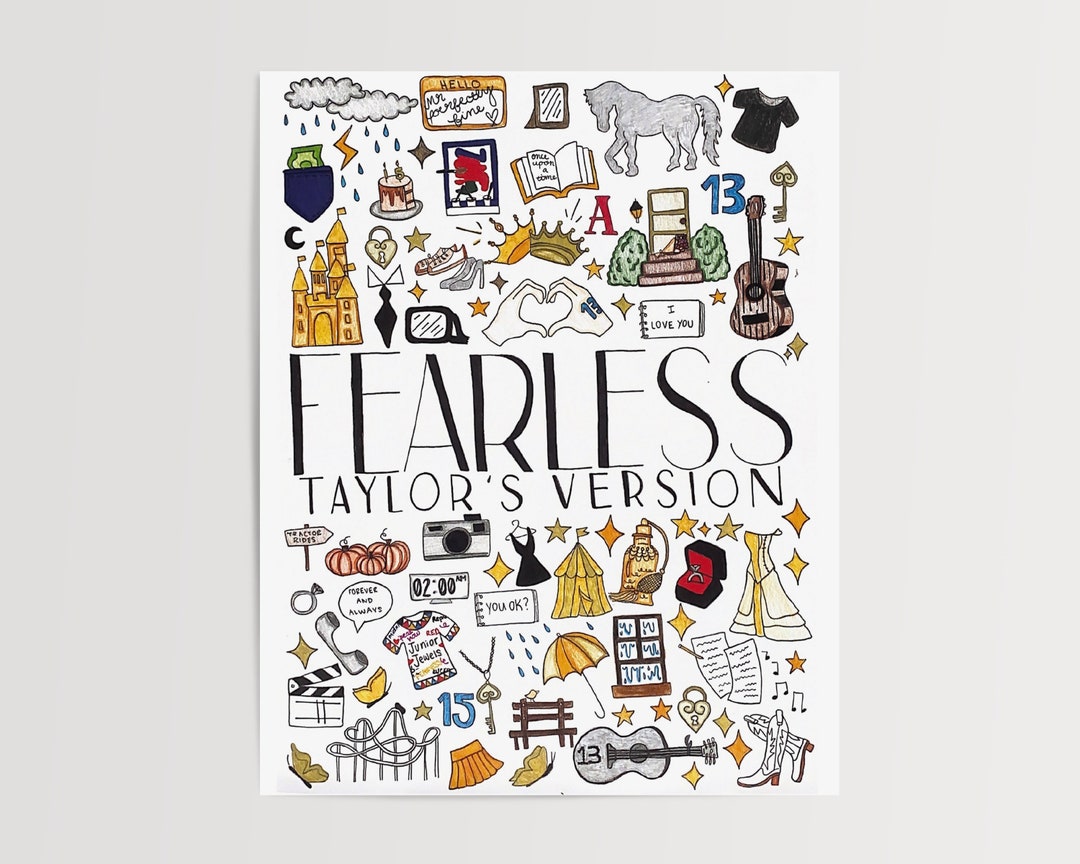 DIGITAL Download Fearless TV Art Print,swiftie Gifts,fearless Album ...