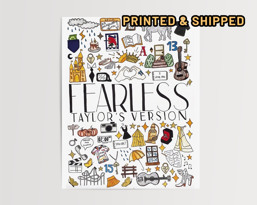 Fearless TV Art Print,swiftie Gifts,taylors Version,fearless Album,eras Tour 2023,christmas Gift ...