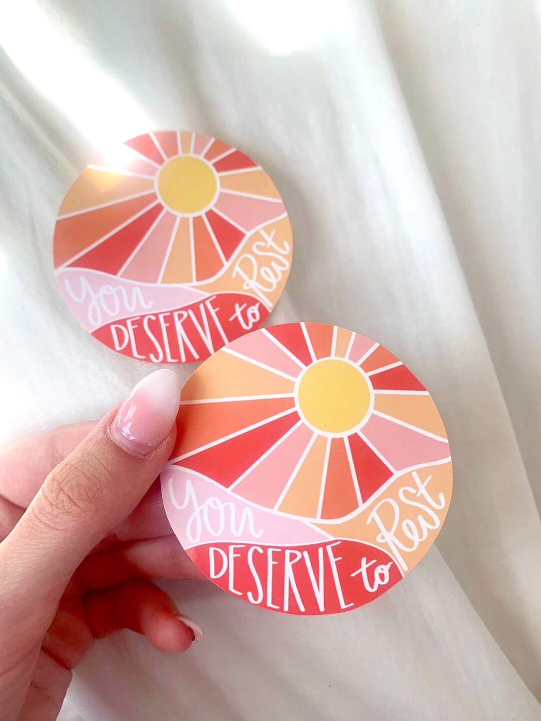 You Deserve to Rest Sticker,mental Health,ed Recovery,neda,sunrise,boho ...