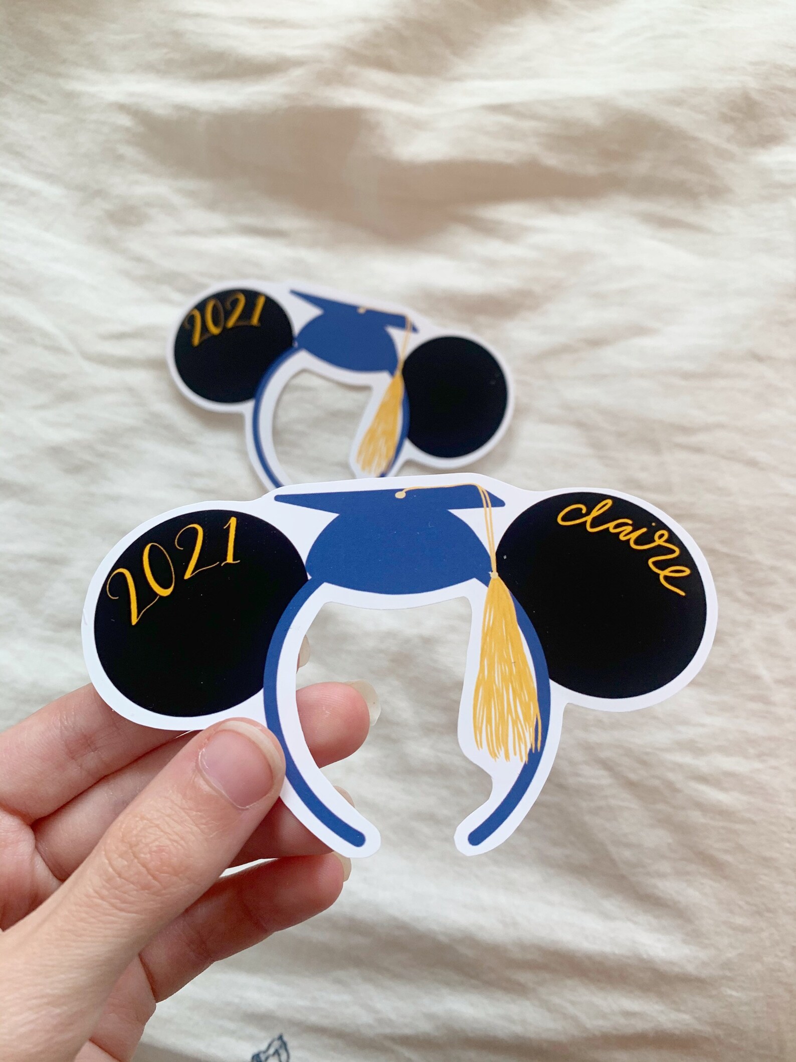 Custom mickey graduation sticker mickey ears graduation cap | Etsy