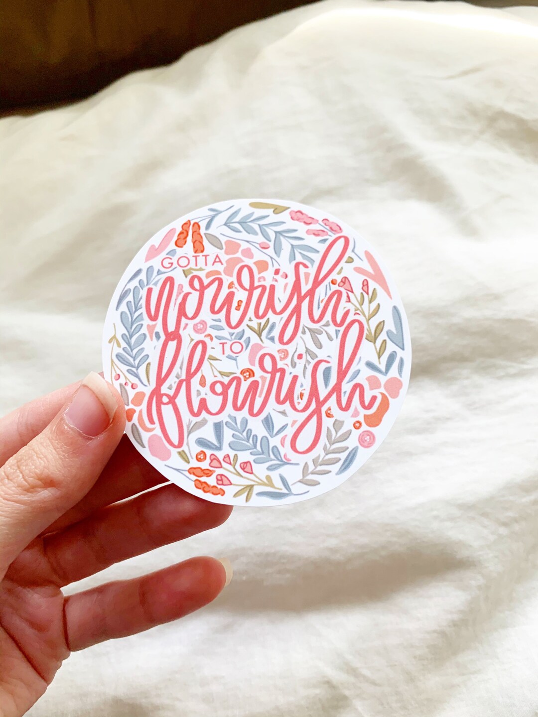Nourish to Flourish Sticker,eating Disorder Recovery Sticker,intuitive ...