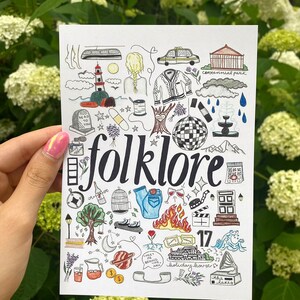 Folklore Print,swiftie Gifts,eras Tour,illustration,wall Art,taylors ...