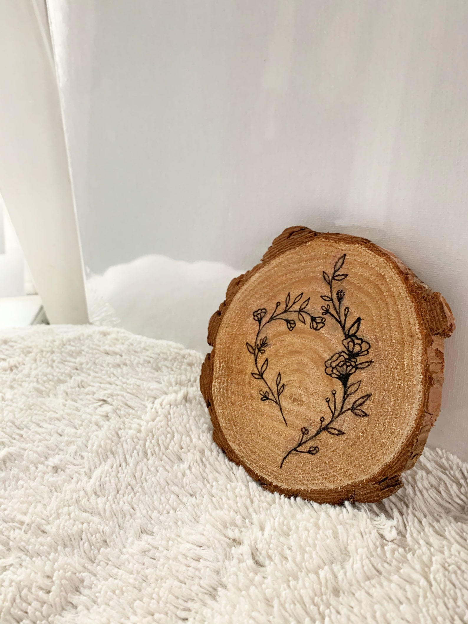 Floral NEDA Wood Slice Sign NEDA Symbol Decor Eating - Etsy