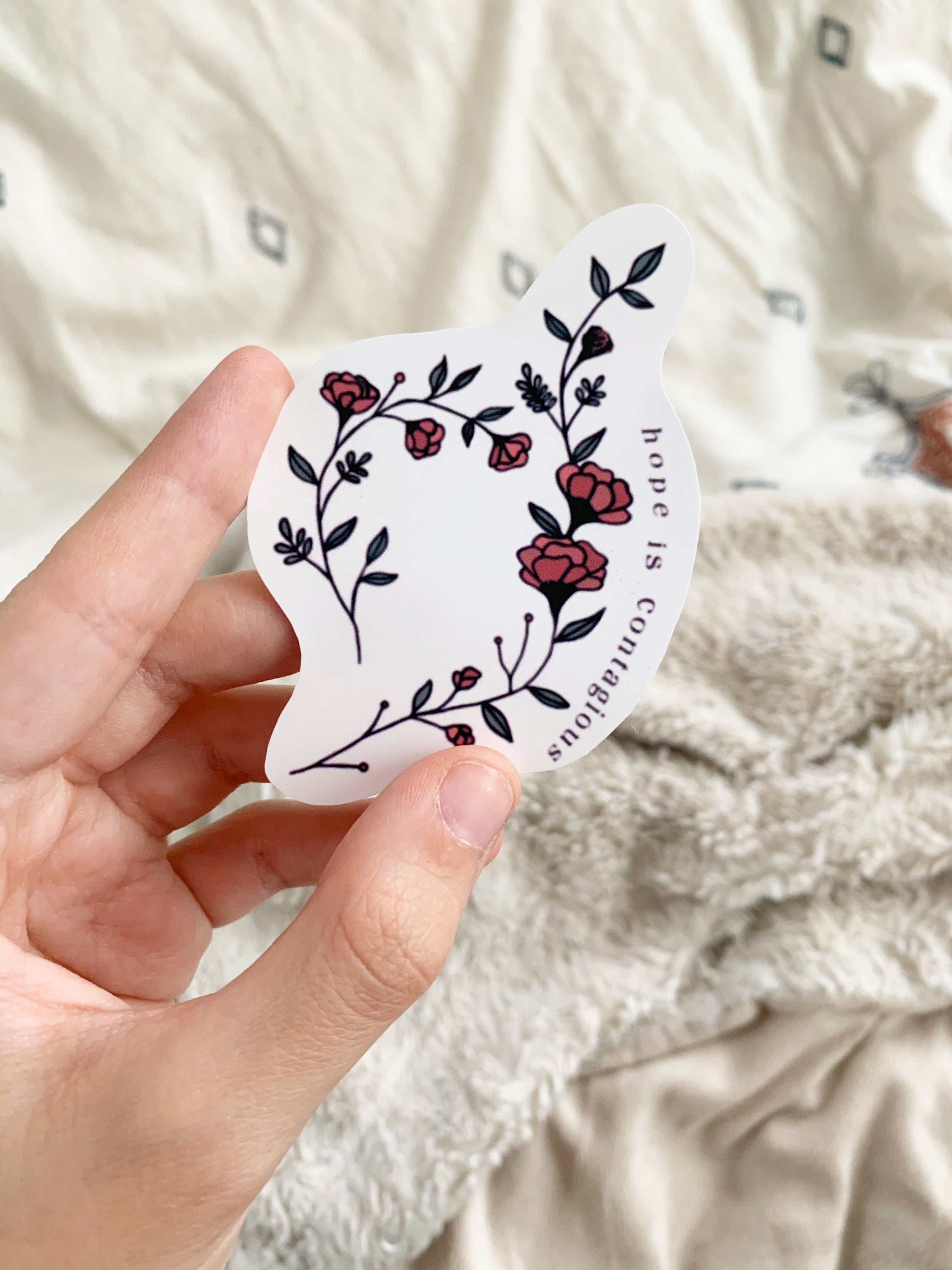 neda painting white floral NEDA symbol wood slice eating disorder ...