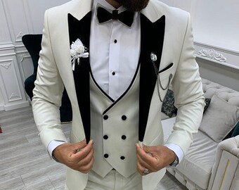 Off White Suit Men - Etsy