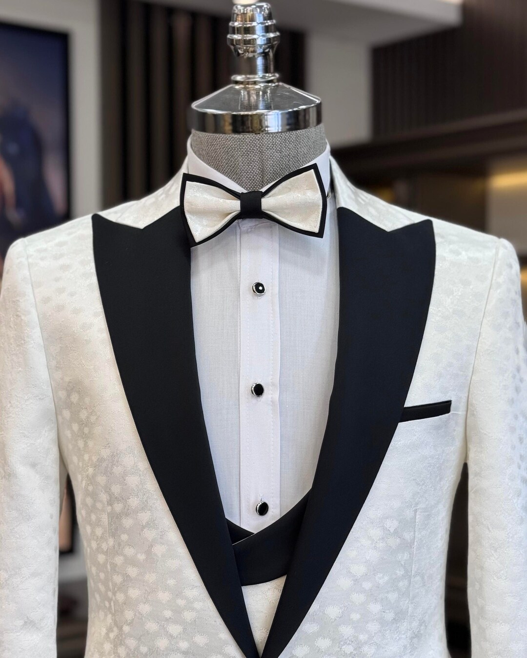 Men White Tuxedo, Prom Suit for Men, Party Wear for Men, Date Night ...