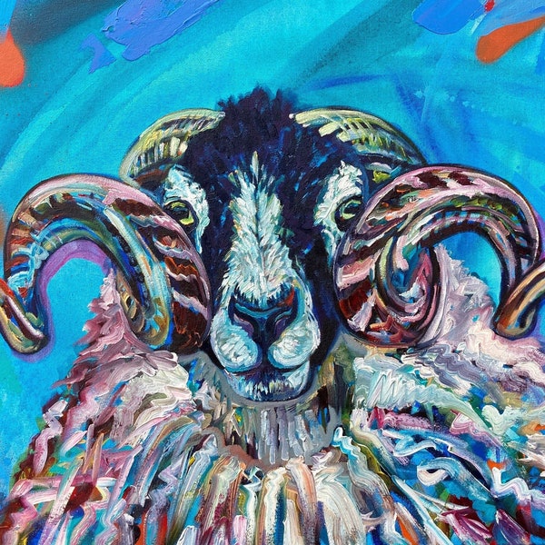 Ram Painting - Etsy