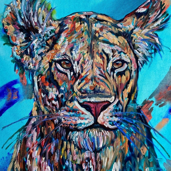 Lioness Painting - Etsy