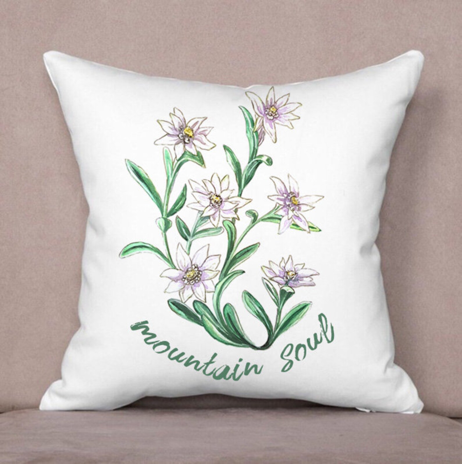 Edelweiss Watercolor, Edelweiss, Flower, Mountain Flower, Watercolor ...