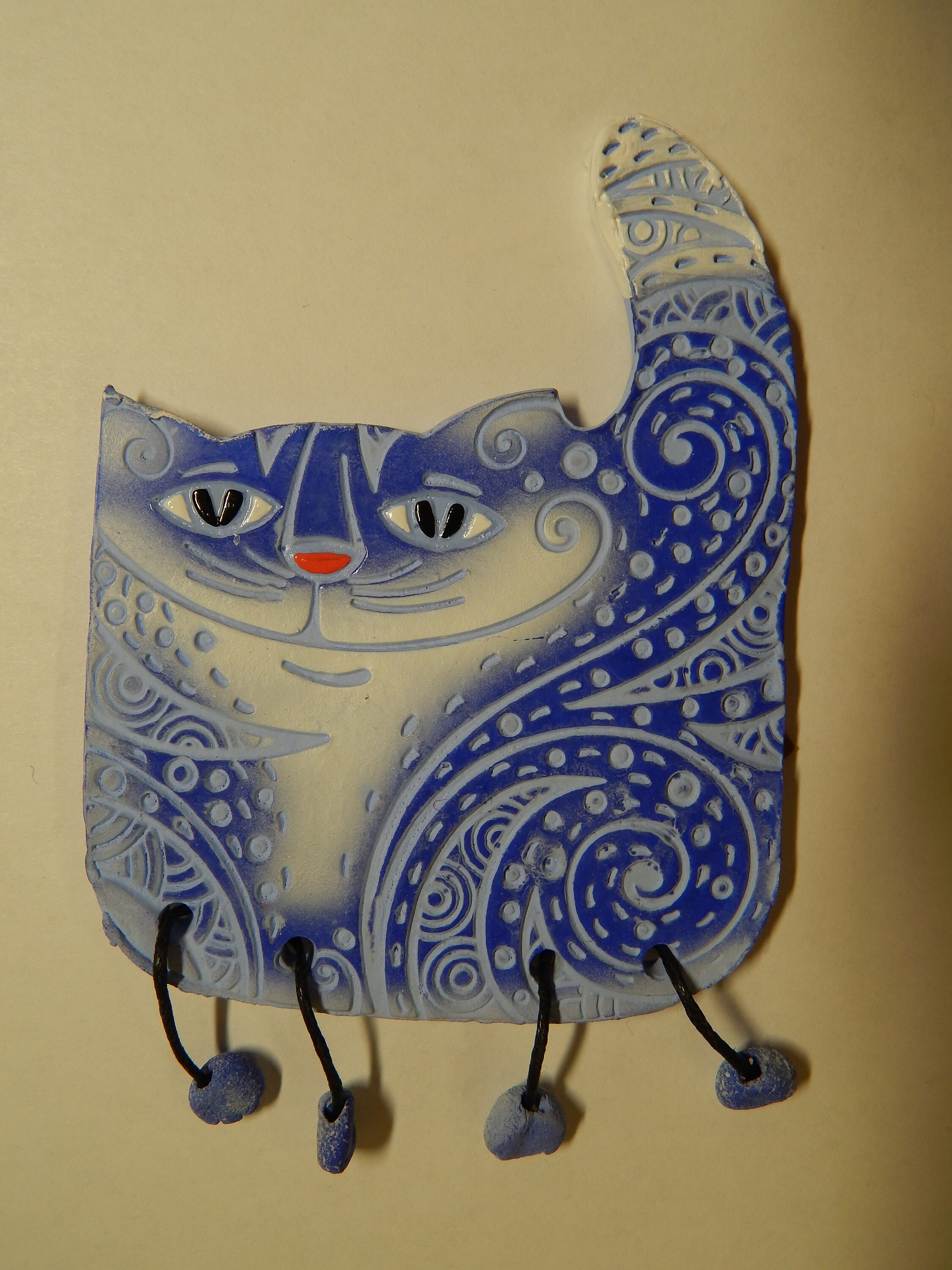 Decorative Ceramic Magnet Ornamental Cat. Romantic Cat. Fridge - Etsy