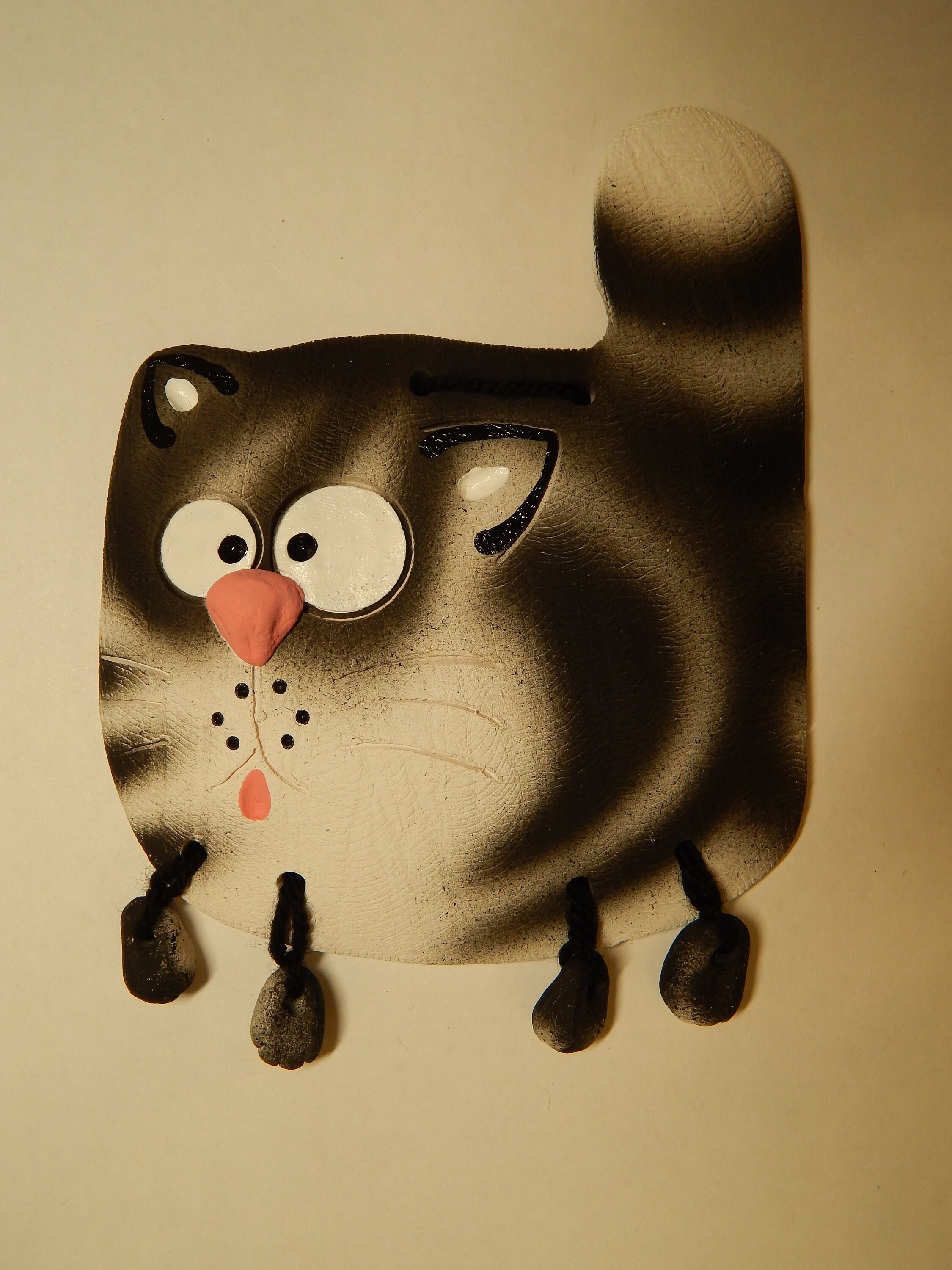 Ceramic Wall Cat. Ceramic Wall Art. Cat Wall Hanging. Hand Made ...