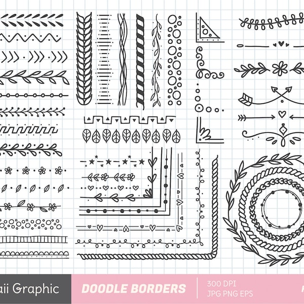 Doodle Borders - Etsy