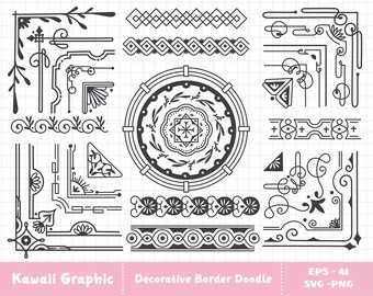 Doodle Borders Hand Drawn Borders Borders Clip Art Design - Etsy