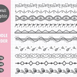 Doodle Borders Hand Drawn Borders Borders Clip Art Design - Etsy