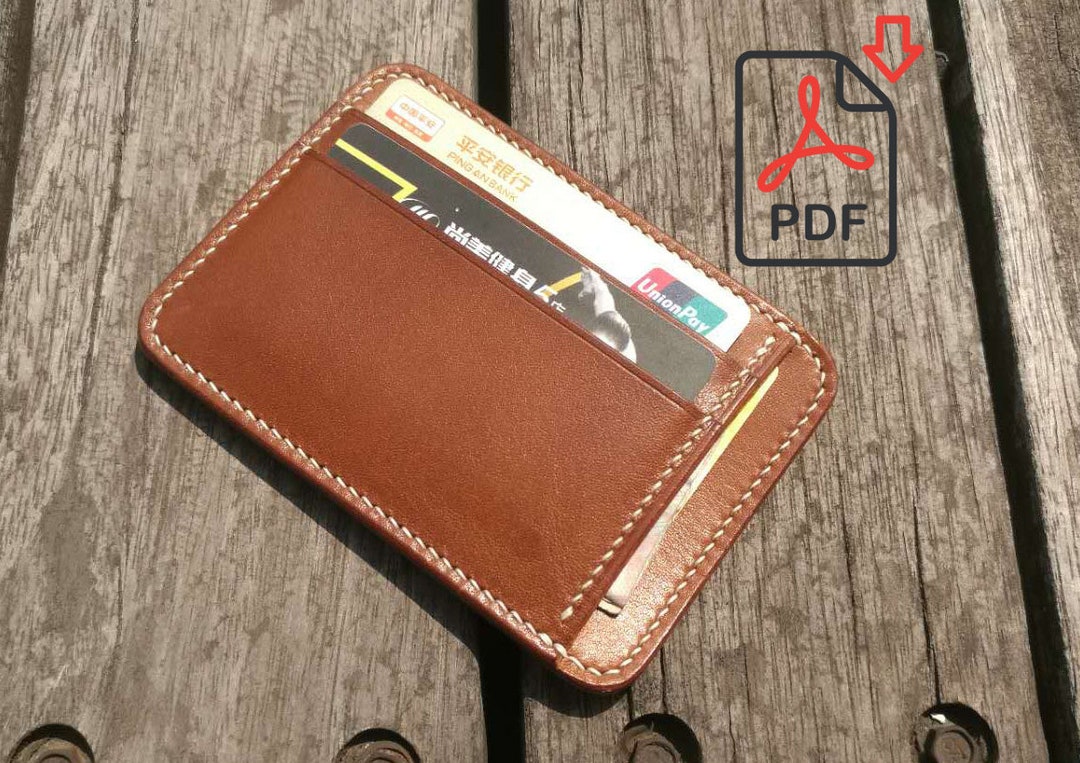 Leather Card Holder PDF Template, PDF Pattern for Card Case, Easy to ...