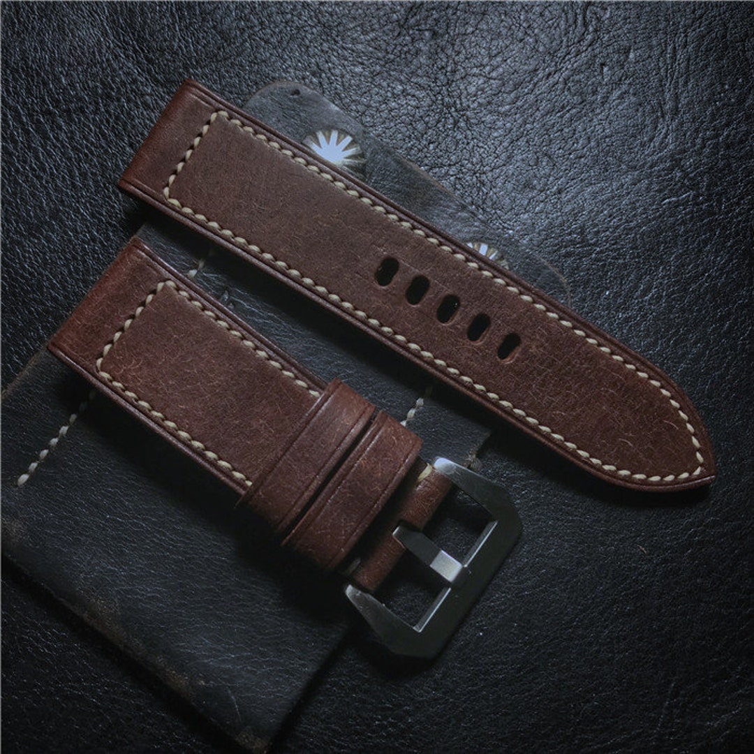 Personalized Watch Band/ Italy Veg Tanned Leather Watch Strap Size 20mm ...