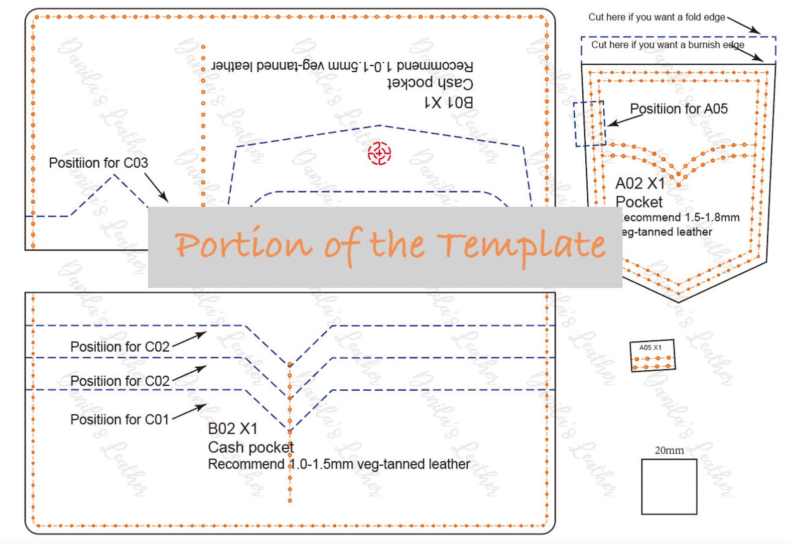 Jeans Pocket Long Biker Wallet Pattern/ Leather Wallet - Etsy