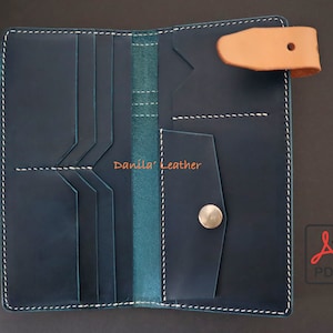Jeans Pocket Long Biker Wallet Pattern/ Leather Wallet Template for Men ...