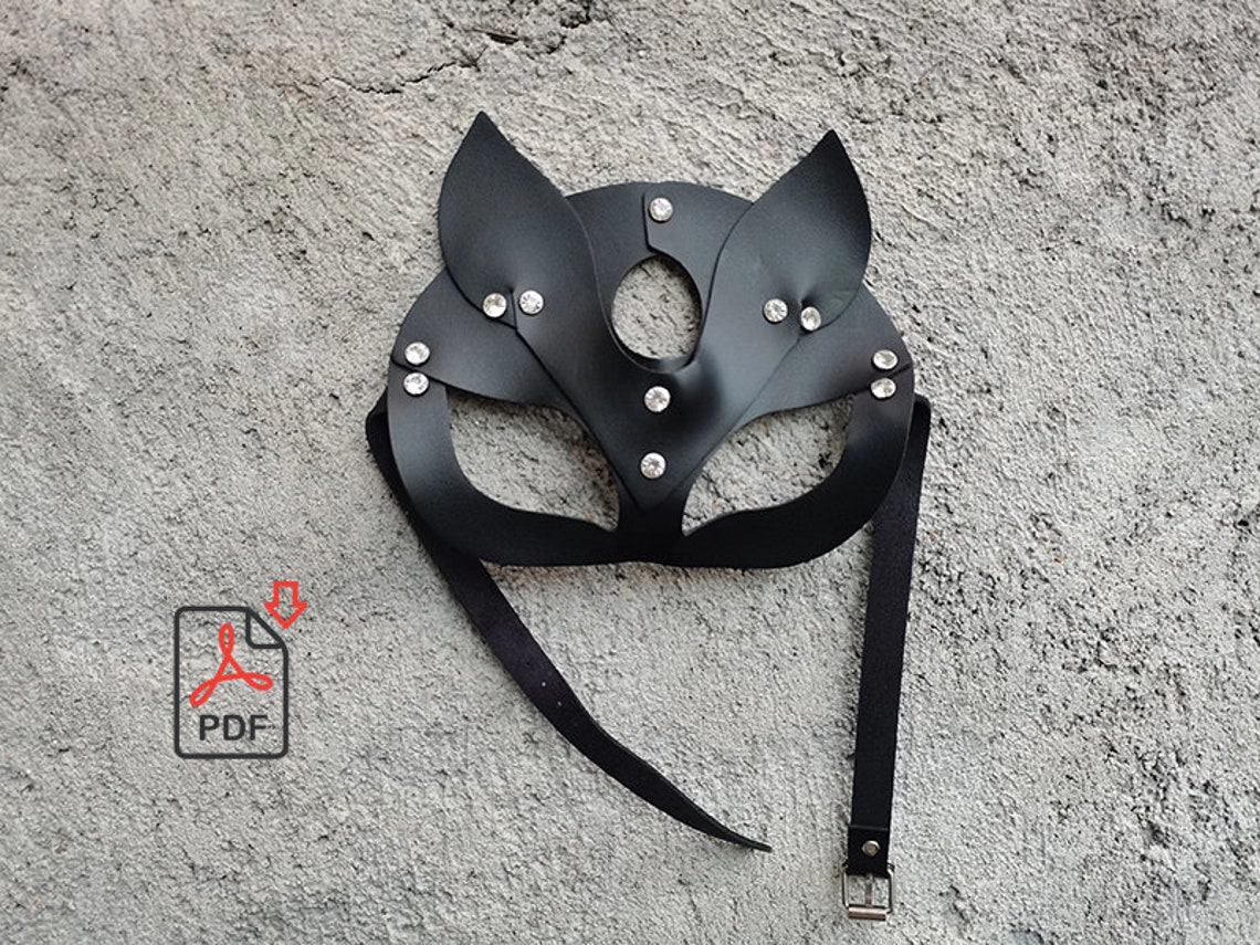 Leather Rabbit Mask Pattern for Girls. Cat Mask Leather - Etsy