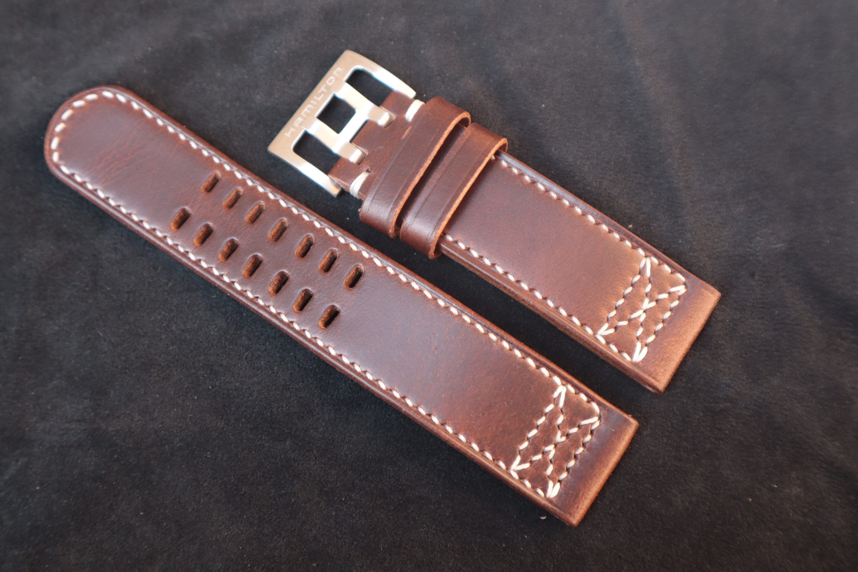 Leather Hamilton Watch Strap 20mm 22mm/ Hamilton Watch Buckle 20mm and ...