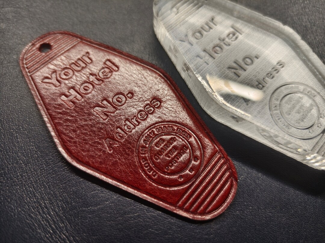 Vintage Hotel Key Chain Stamp, Customize Acrylic Stamp for Leather - Etsy