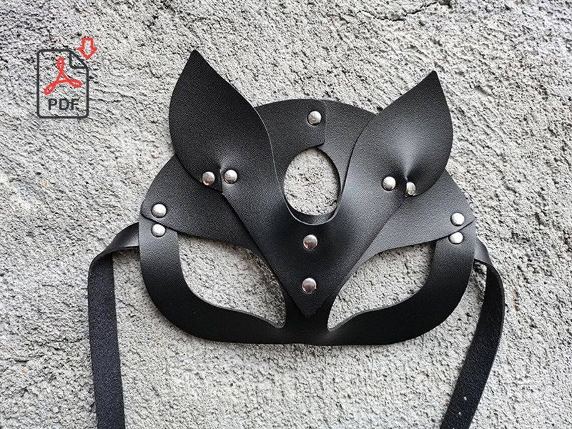 Leather Rabbit Mask Pattern for Girls. Cat Mask Leather - Etsy